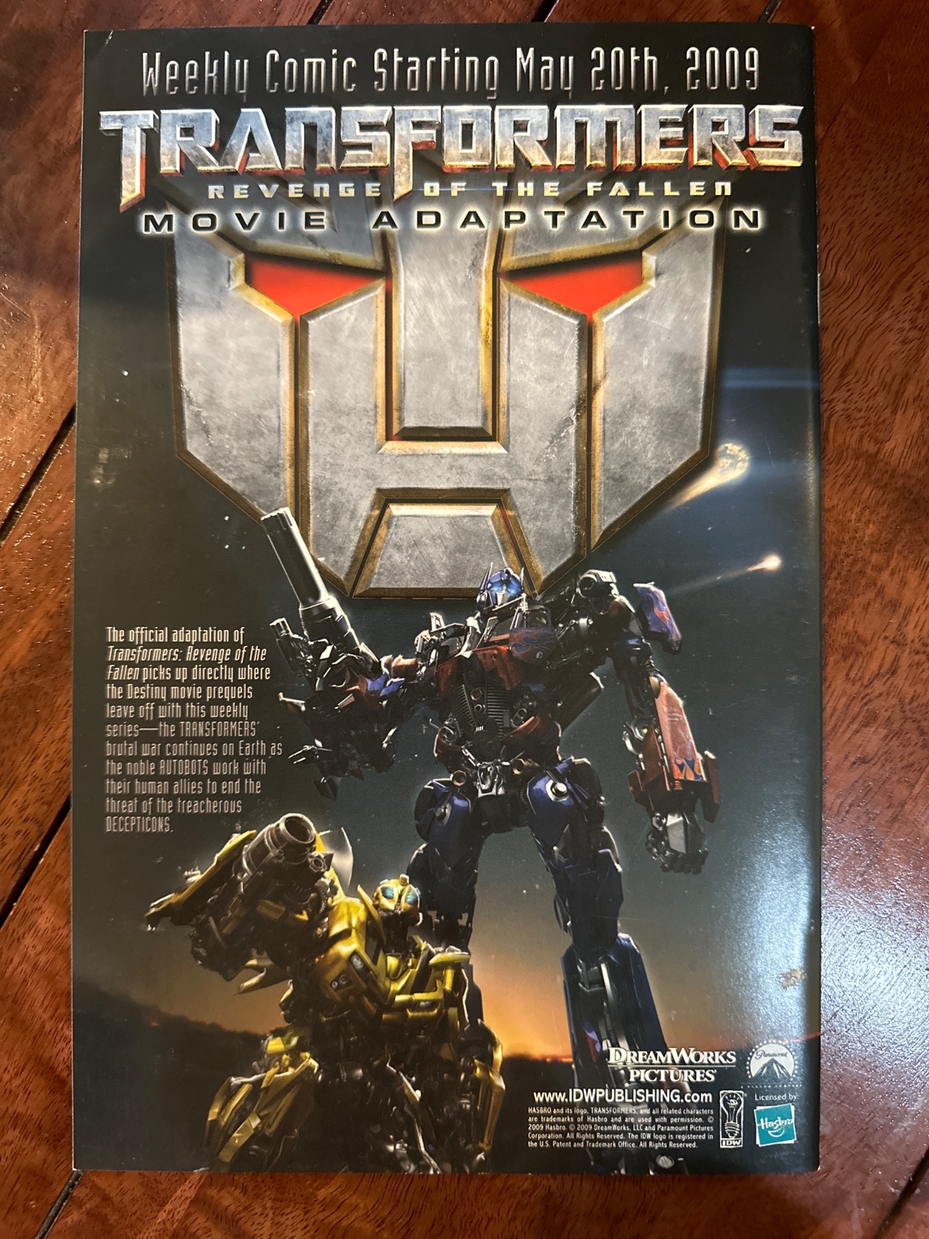 Transformers: Revenge of the Fallen - Official Movie Adaptation #4 ...