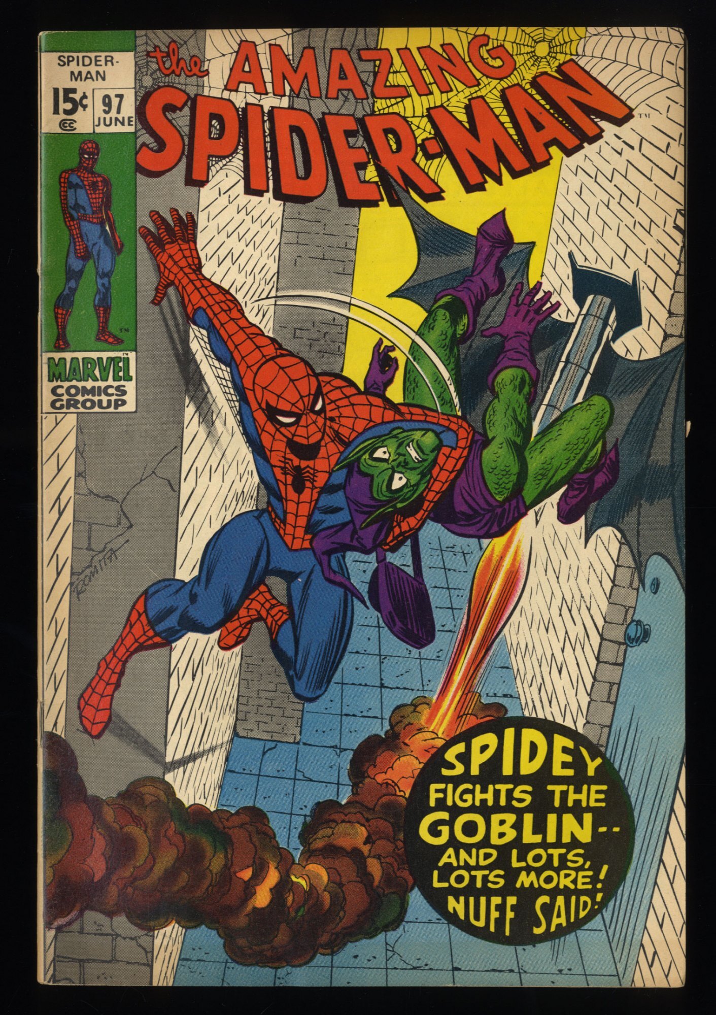 Amazing Spider-Man #97 FN+ 6.5 Drug Issue! Green Goblin! No CCA ...