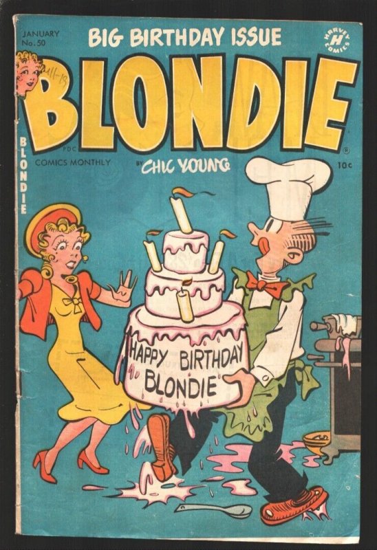 Blondie #50 1953-Harvey-Dagwood appears-Chic Young's famous comic-FN ...
