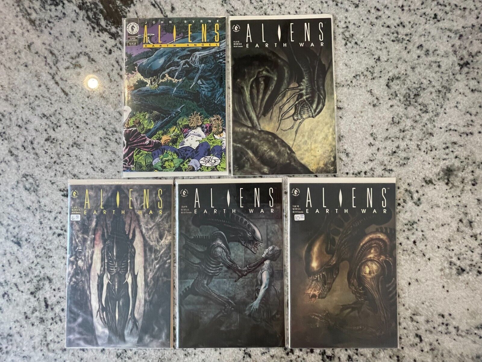 EARTH WAR Aliens Complete Dark Horse Comics # 1 2 3 4 + Earth Angel # 1 ...