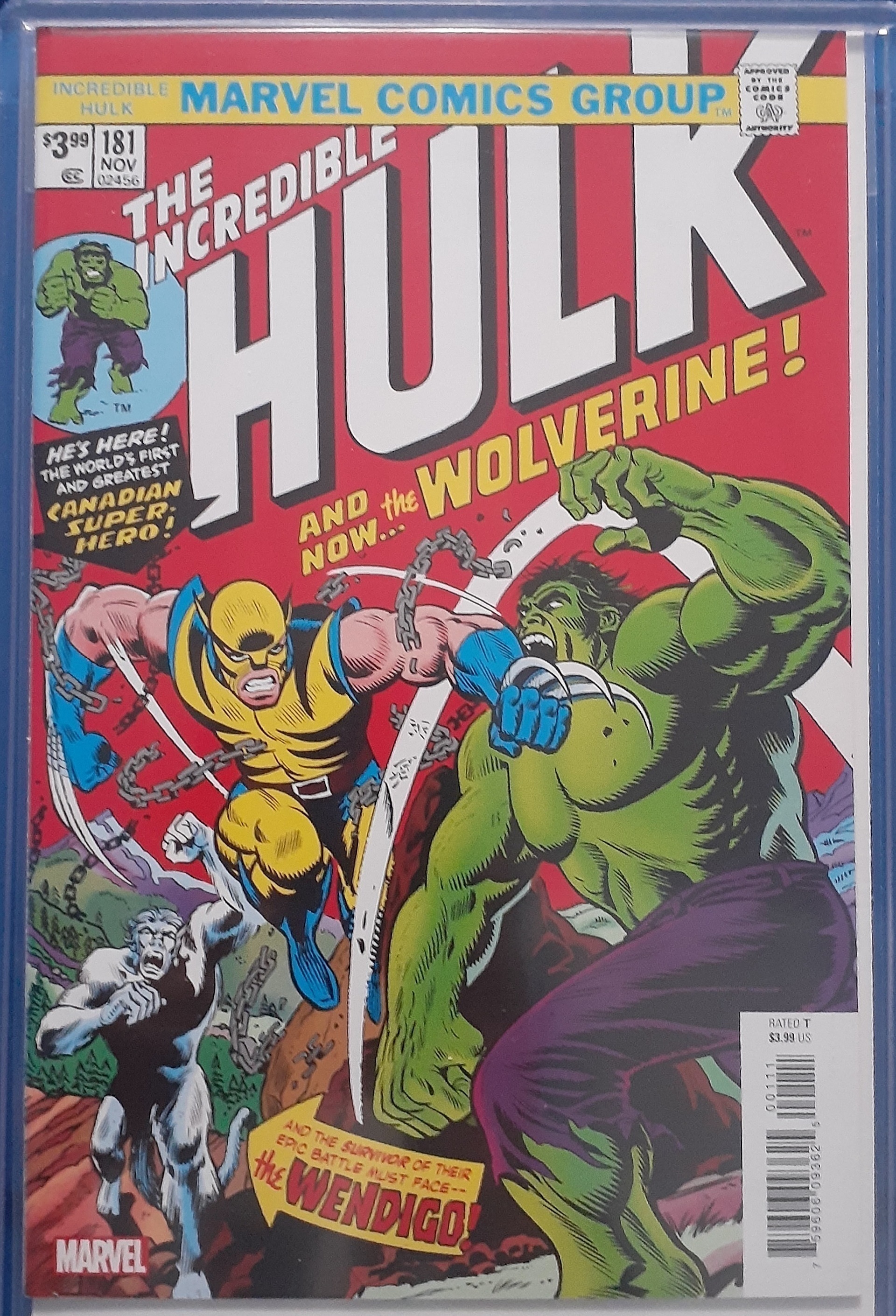 Hulk #181 NM/M 9.8 KEY 1st App Wolverine Reprint EPIC BATTLE! MILESTONE ...