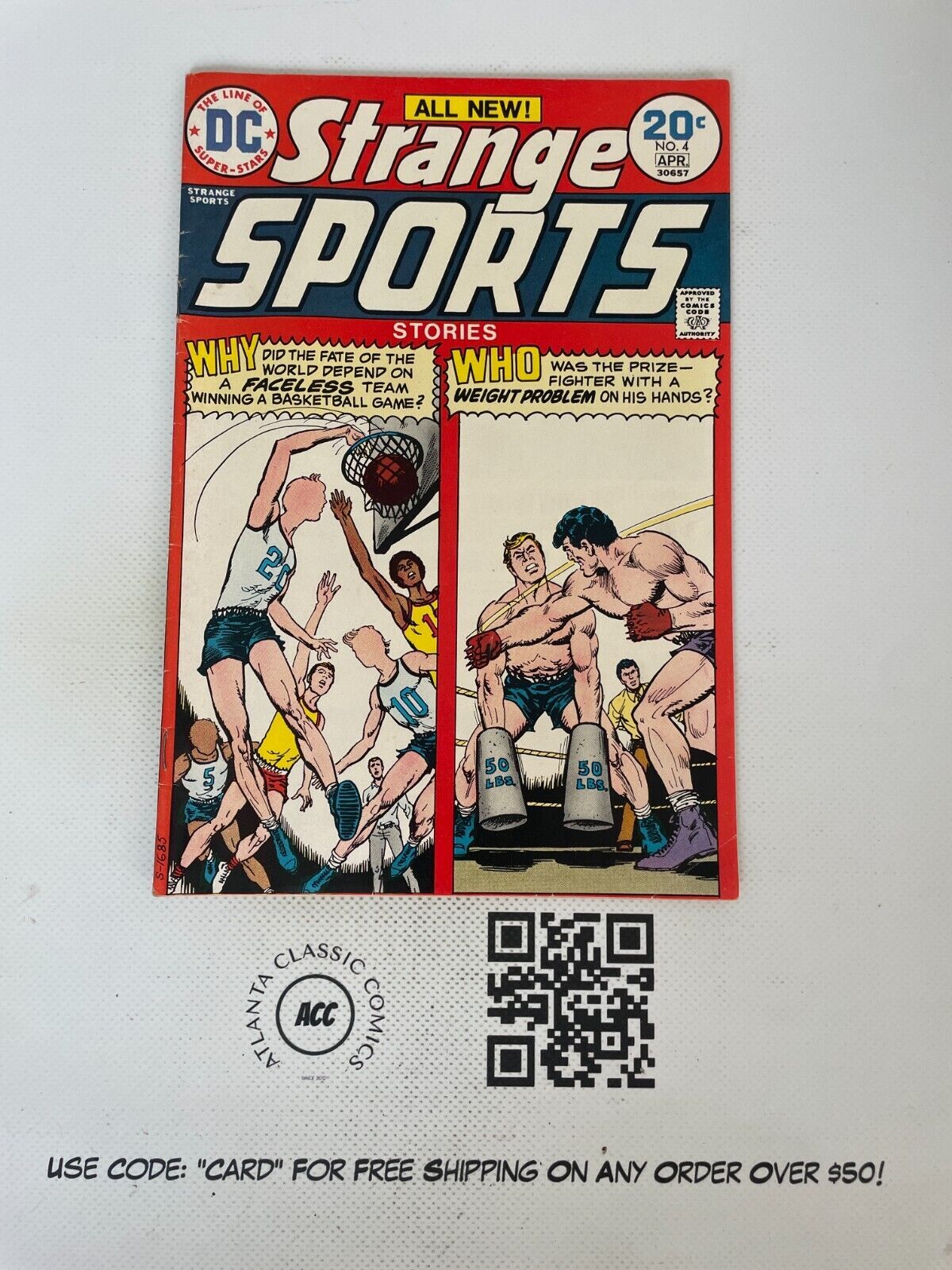 Strange Sports Stories # 4 FN- DC Bronze Age Comic Book Basketball 8 ...