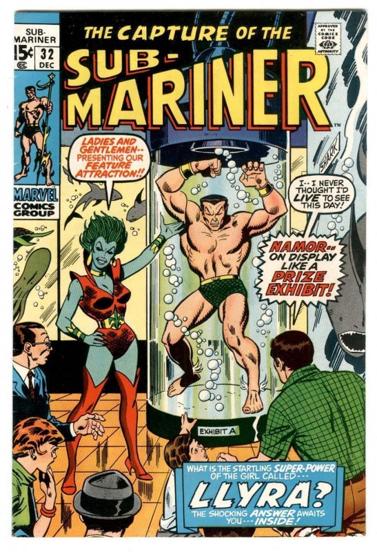 Sub-Mariner #32 1st Appearance Llyra 1970 Marvel Comic KEY Prince Namor Atlantis | Comic Books ...