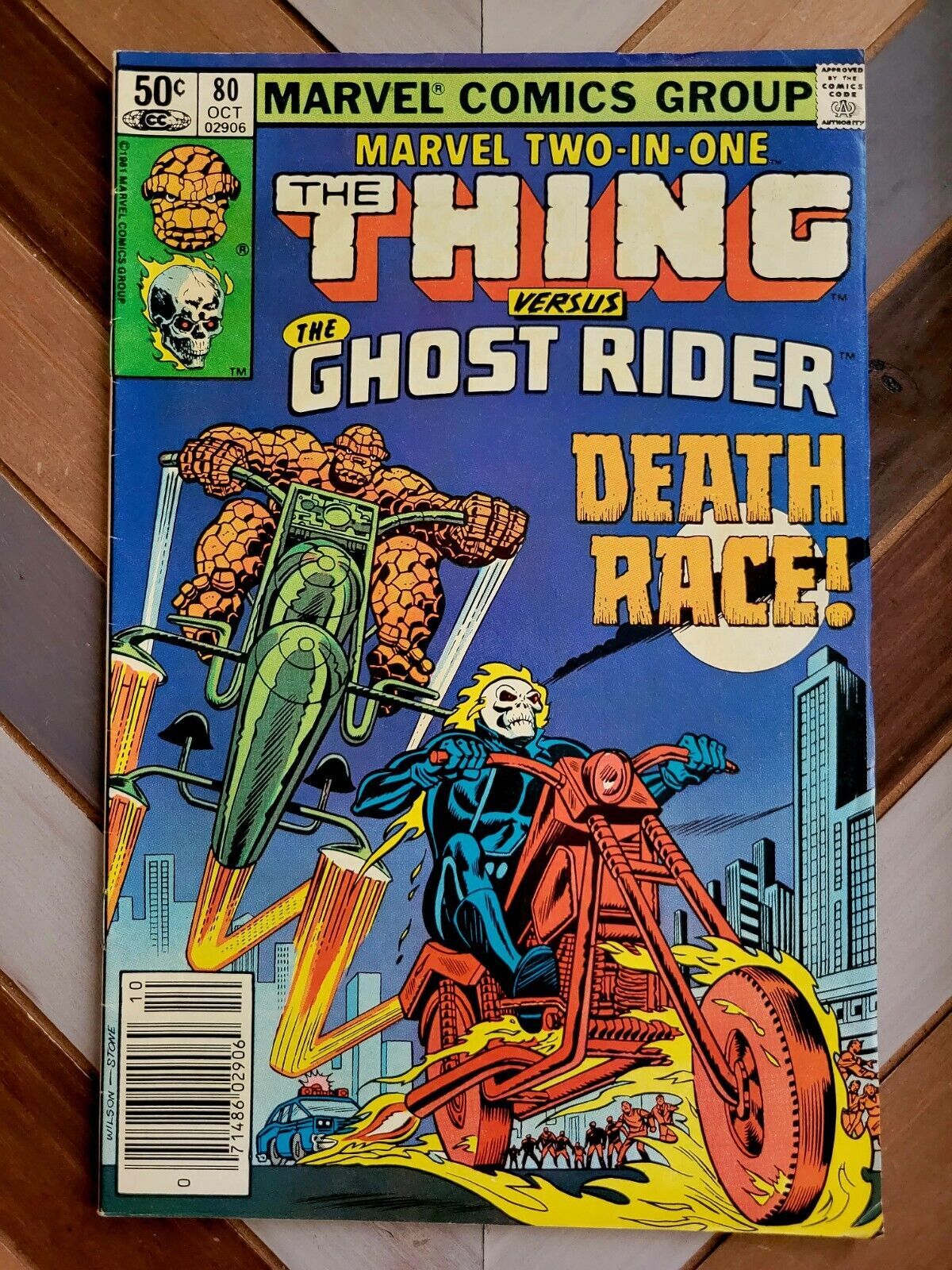 Marvel Two-in-One #80 FN (Marvel 1981) The Thing + GHOST RIDER, "Death ...