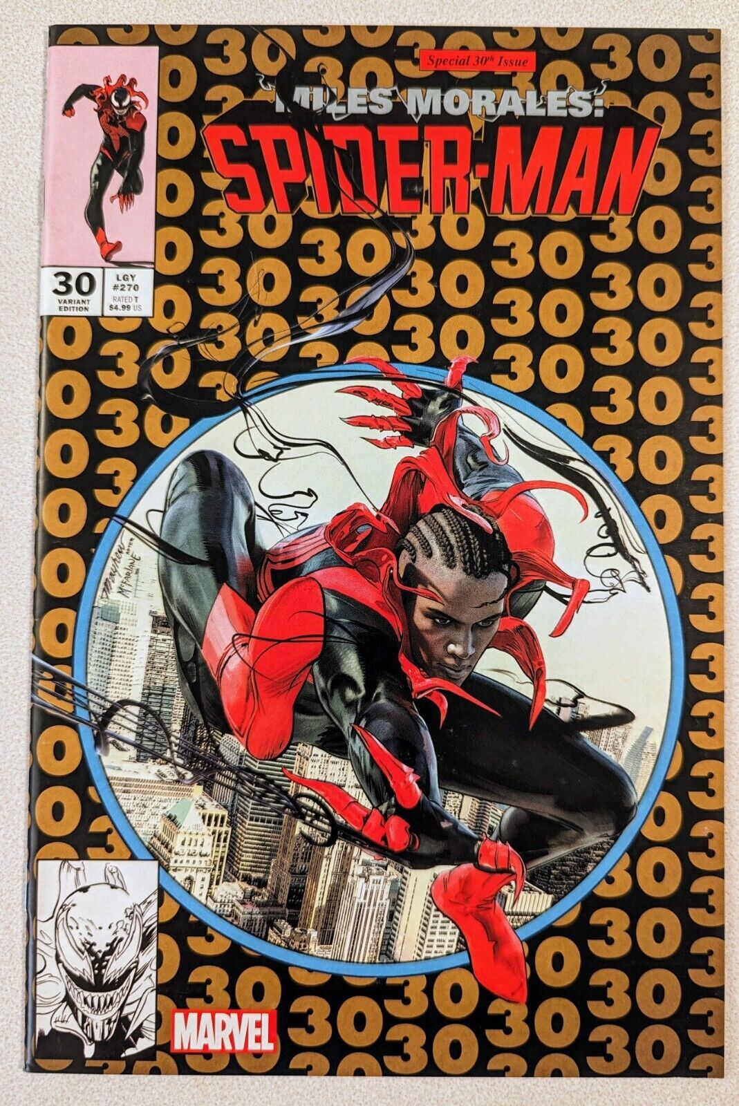 MILES MORALES: SPIDER-MAN #30 NM Mike Mayhew ASM 300 Homage Rare Gold ...