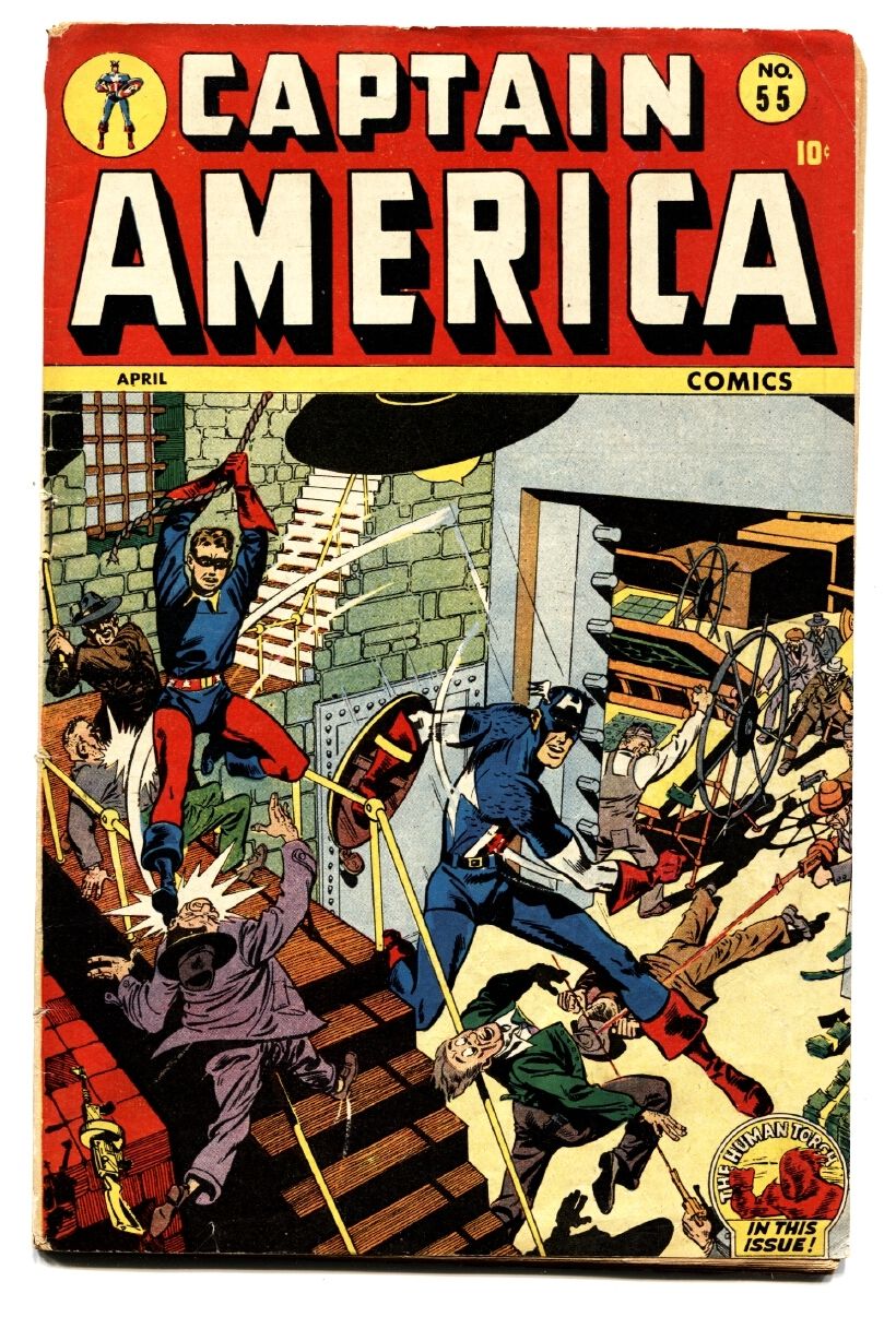 Captain America Comics #55 1945- Timely Golden-Age - Counterfeit money ...