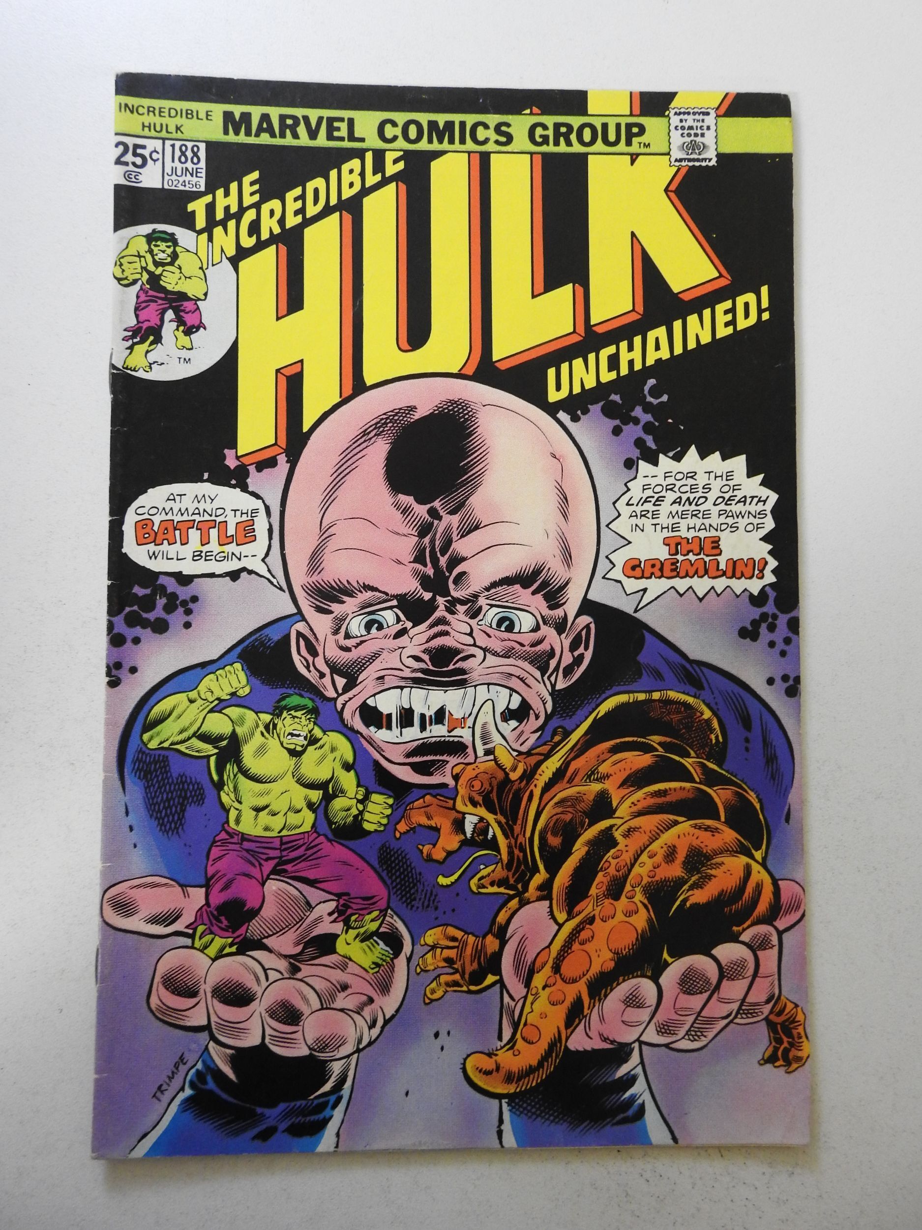 The Incredible Hulk #188 (1975) FN- Condition! moisture stain fc ...