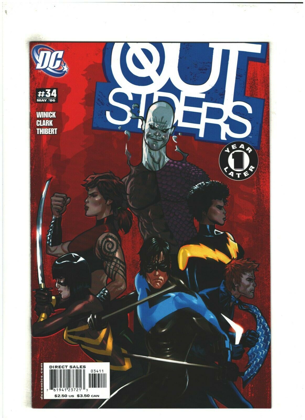 Outsiders #34 NM- 9.2 DC Comics 2006 One Year Later, Nightwing ...