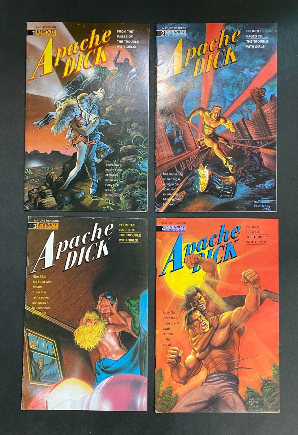 Apache Dick (1990) #'s 1 2 3 4 Complete FN (6.0) Set Eternity Comics | Comic Books - Modern Age ...