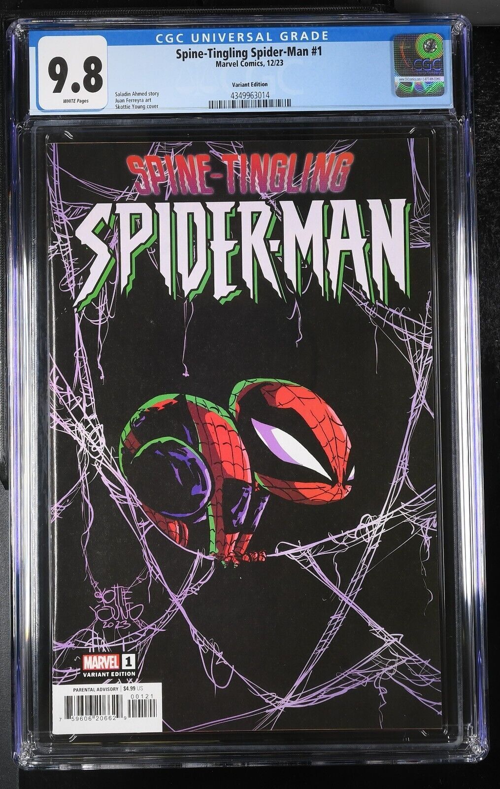 Spine-Tingling Spider-Man #1 CGC 9.8 Skottie Young Variant Cover Marvel ...