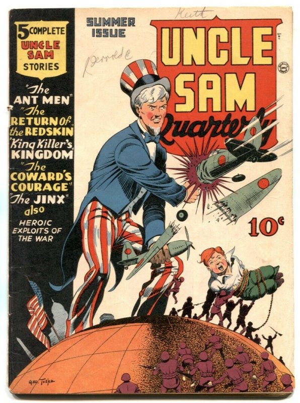 Uncle Sam Quarterly #3 1942-George Tuska cover- HITLER VG/F | Comic ...