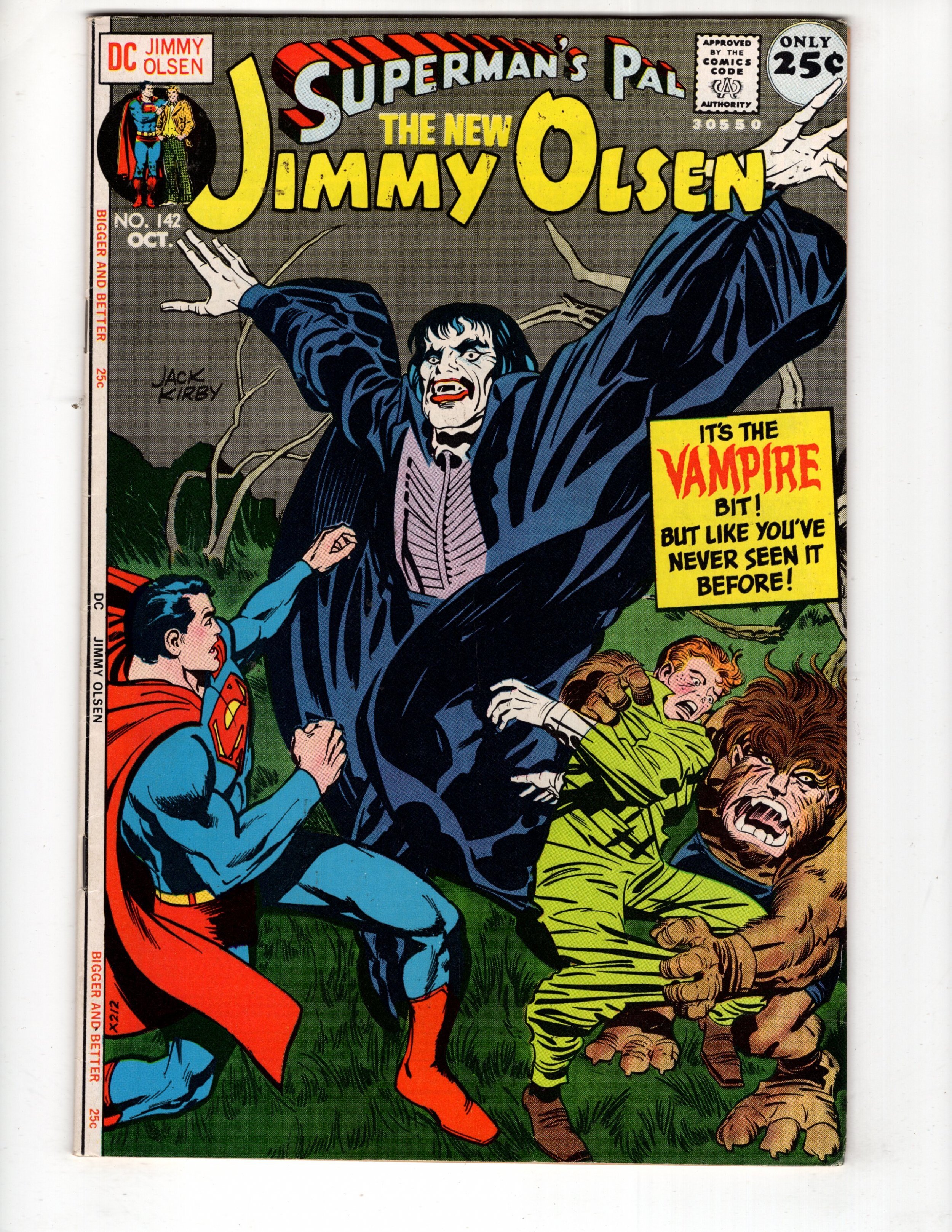 Superman's Pal, Jimmy Olsen #142 (1971) Kirby VAMPIRE & WOLFMAN ...