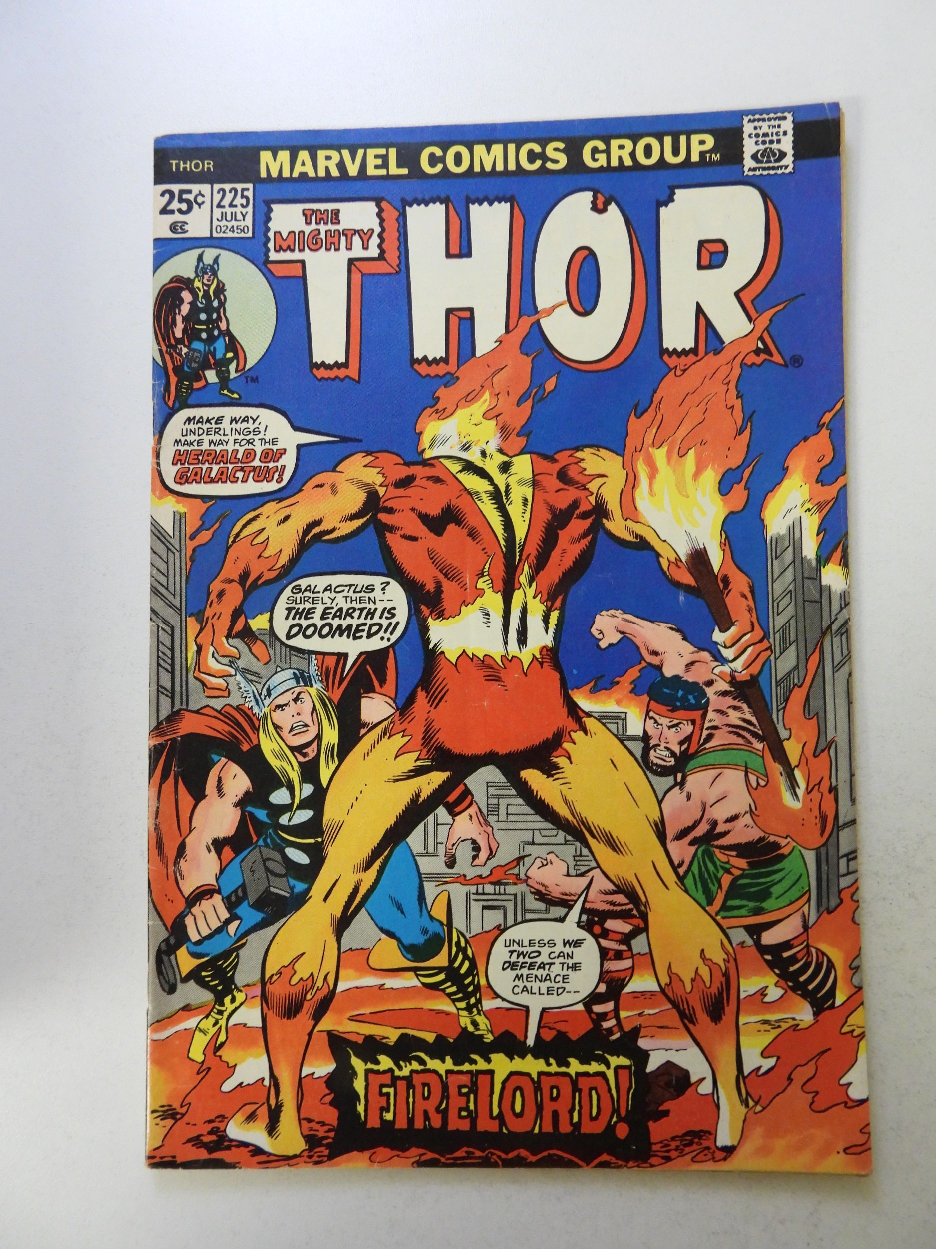 Thor #225 (1974) 1st appearance of Firelord FN condition MVS intact ...