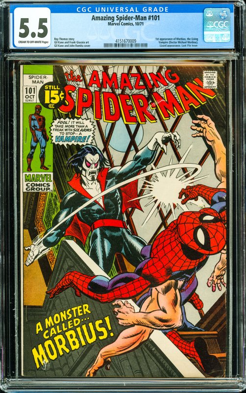 The Amazing Spider-Man #101 (1971) CGC Graded 5.5 1st Appearance of ...