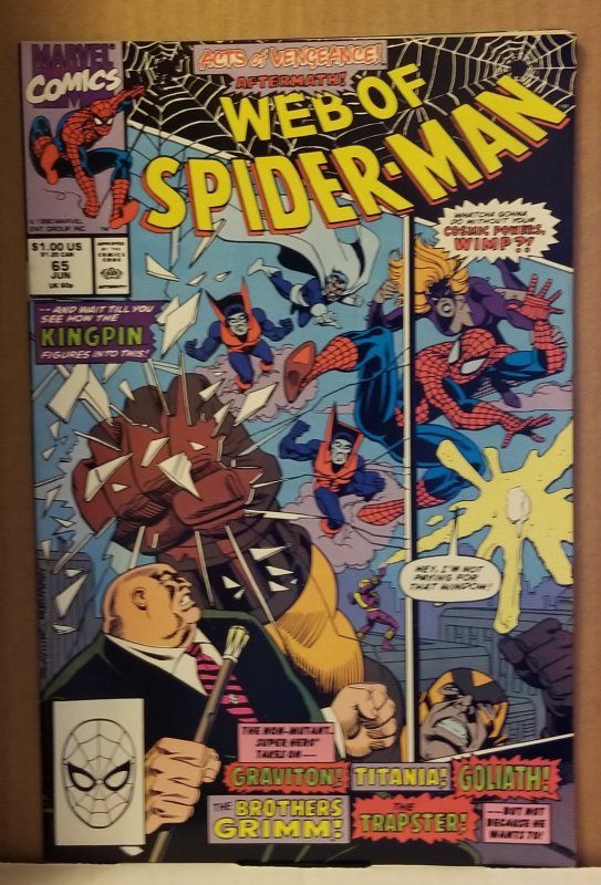 Web of Spider-Man #65 (1990) | Comic Books - Copper Age, Marvel, Spider ...