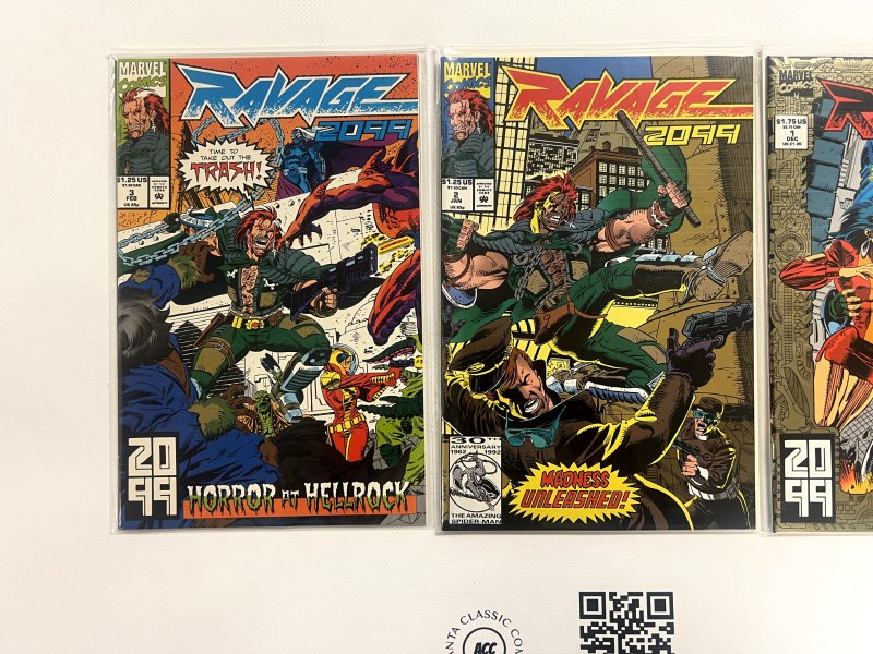 3 Ravage 2099 Marvel Comic Books #1 2 3 Defenders Avengers Spiderman 65 ...
