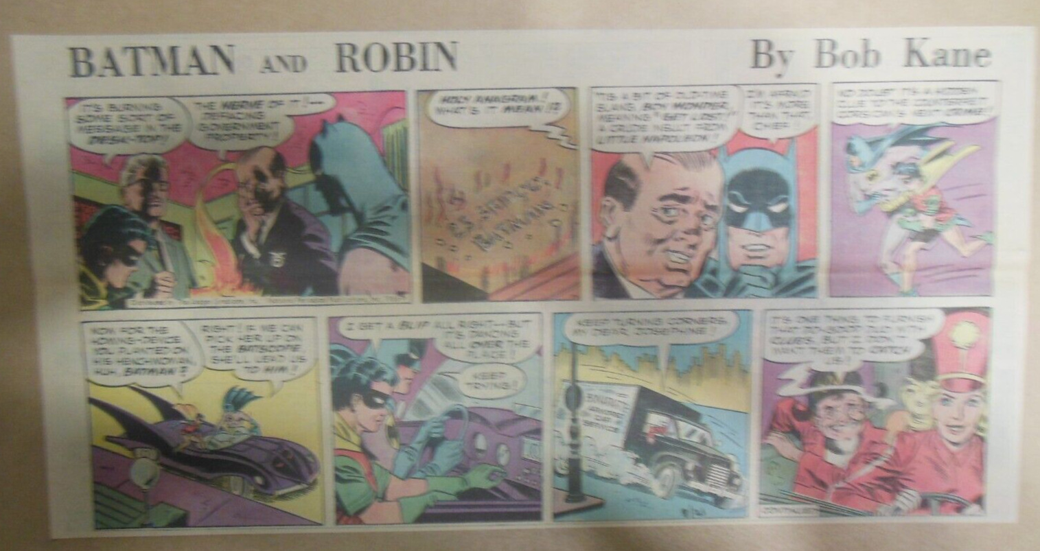 Batman Sunday by Bob Kane from 8/21/1966 Size: 7.5 x 15 inches Little ...