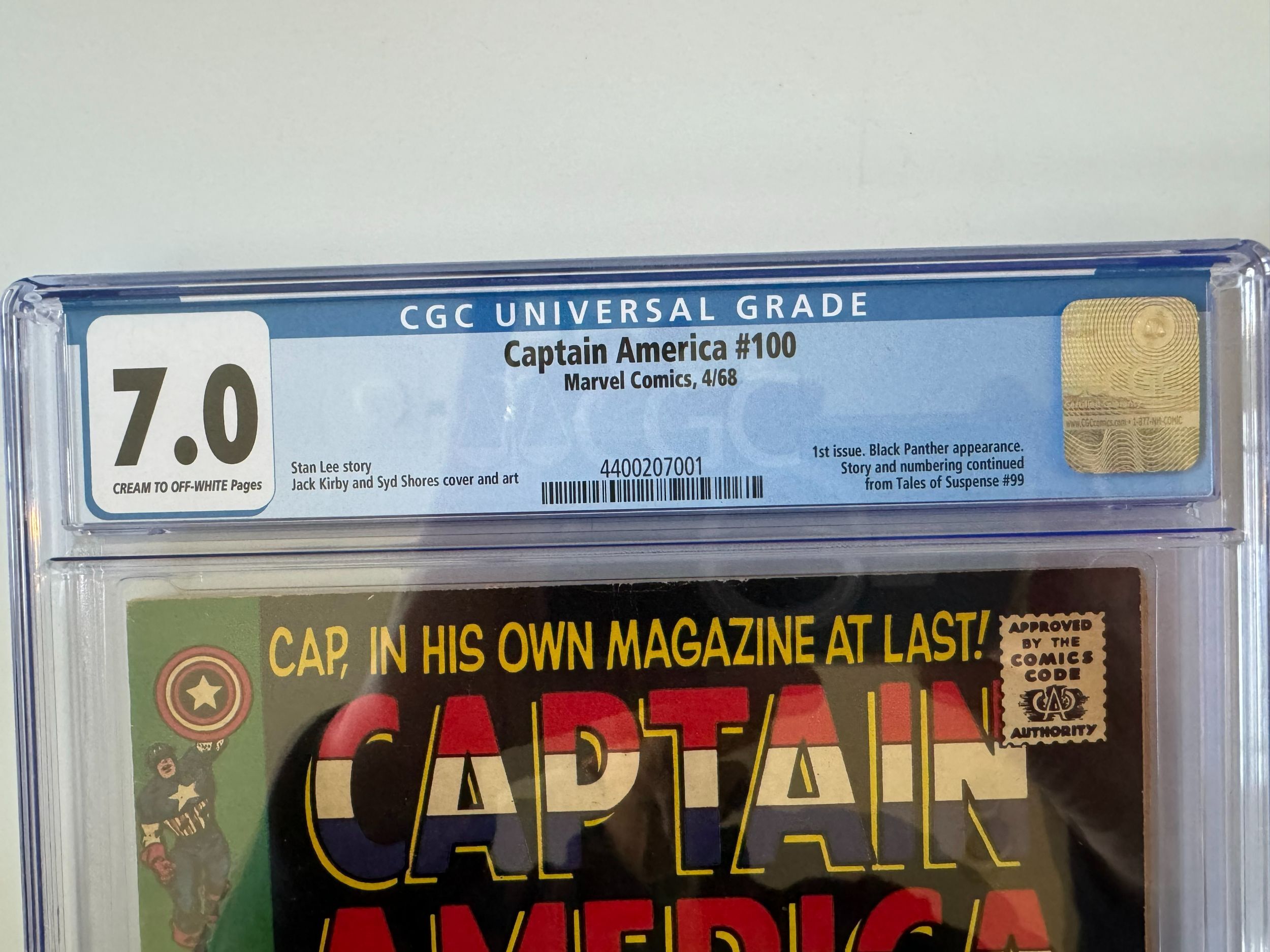 Captain America #100 CGC 7.0 - First Solo 1968 Key Issue (1968) | Comic ...