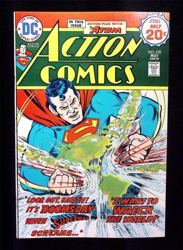 Action Comics #435 DC SUPERMAN It's Doomsday- The Atom-May 1974 CURT ...