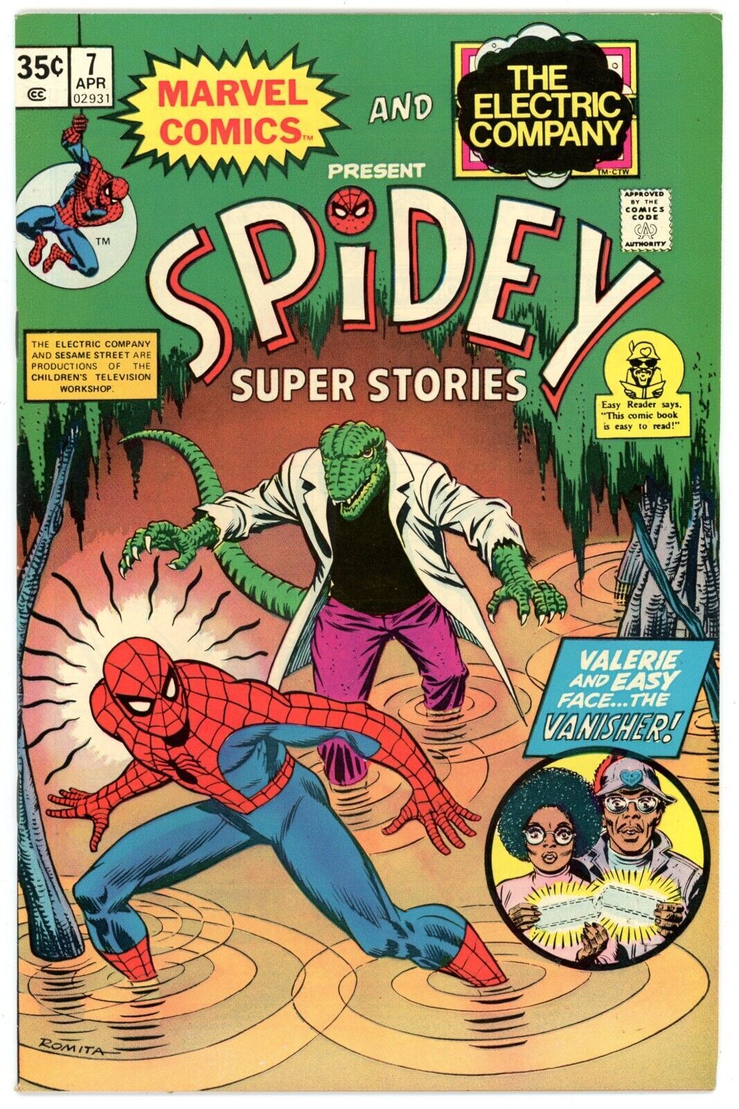 Spidey Super Stories 7 VFNM 9.0 Bronze Age Marvel 1974 The Lizard The ...