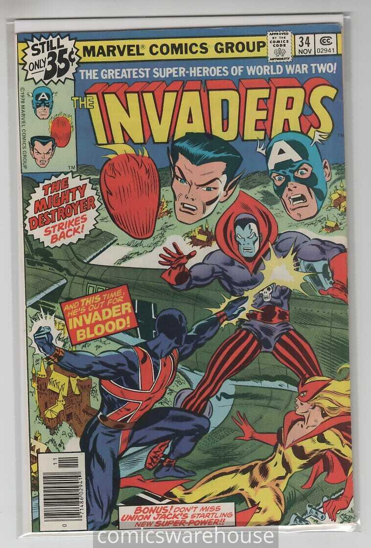 Invaders (1975 Marvel) #34 FN A96611 | Comic Books - Modern Age ...