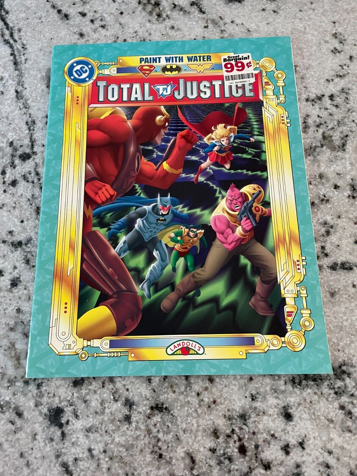 Paint With Water Total Justice DC Comics Batman Flash Superman Landoll ...