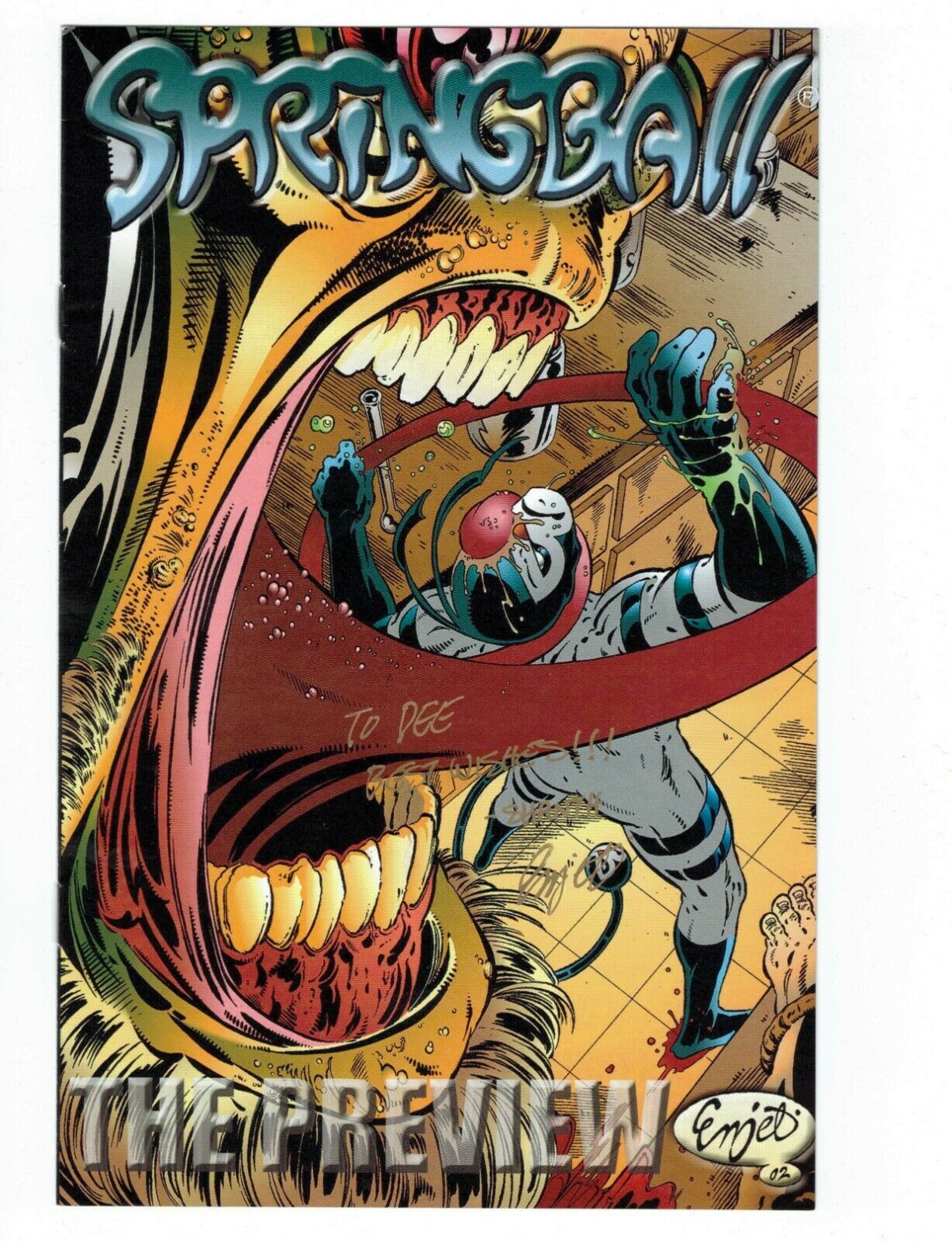 Springball Preview VF signed by Shanth Enjeti - comic book superhero ...