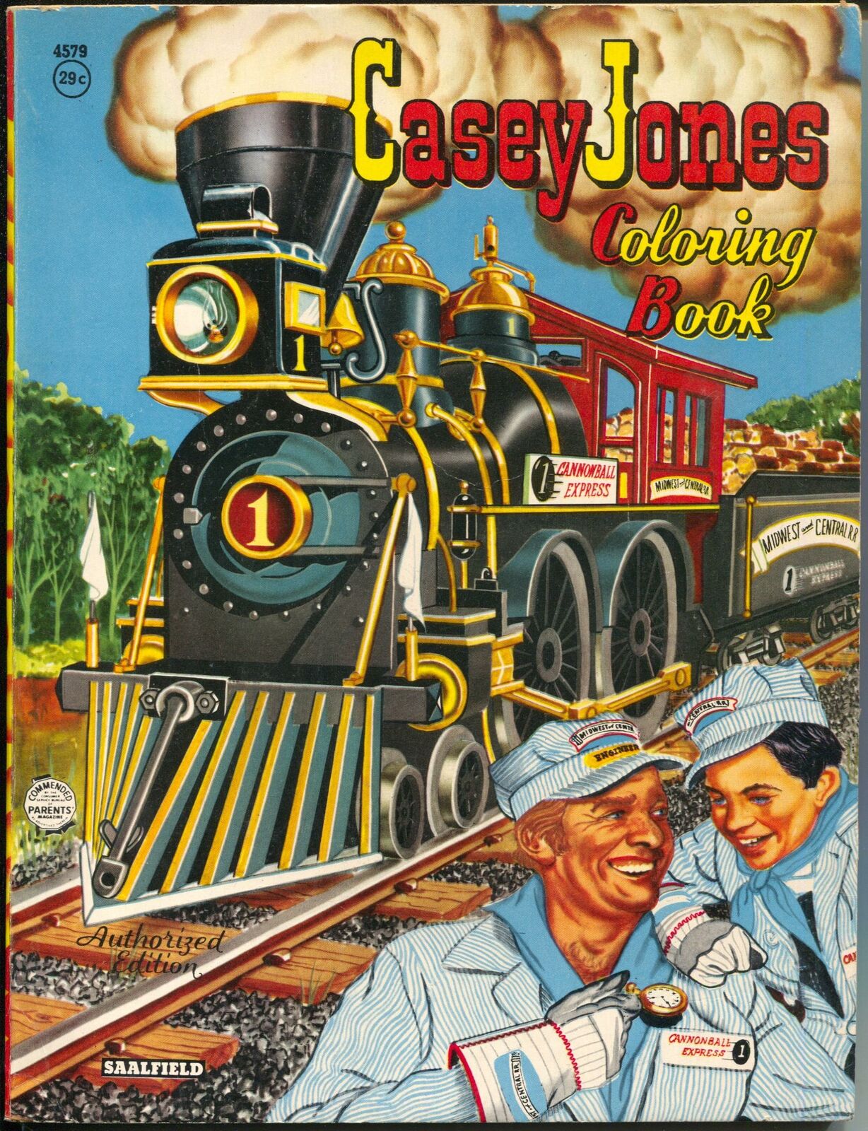 Casey Jones Coloring Book #4579 1958-Alan Hale TV series-VG+ | Comic ...