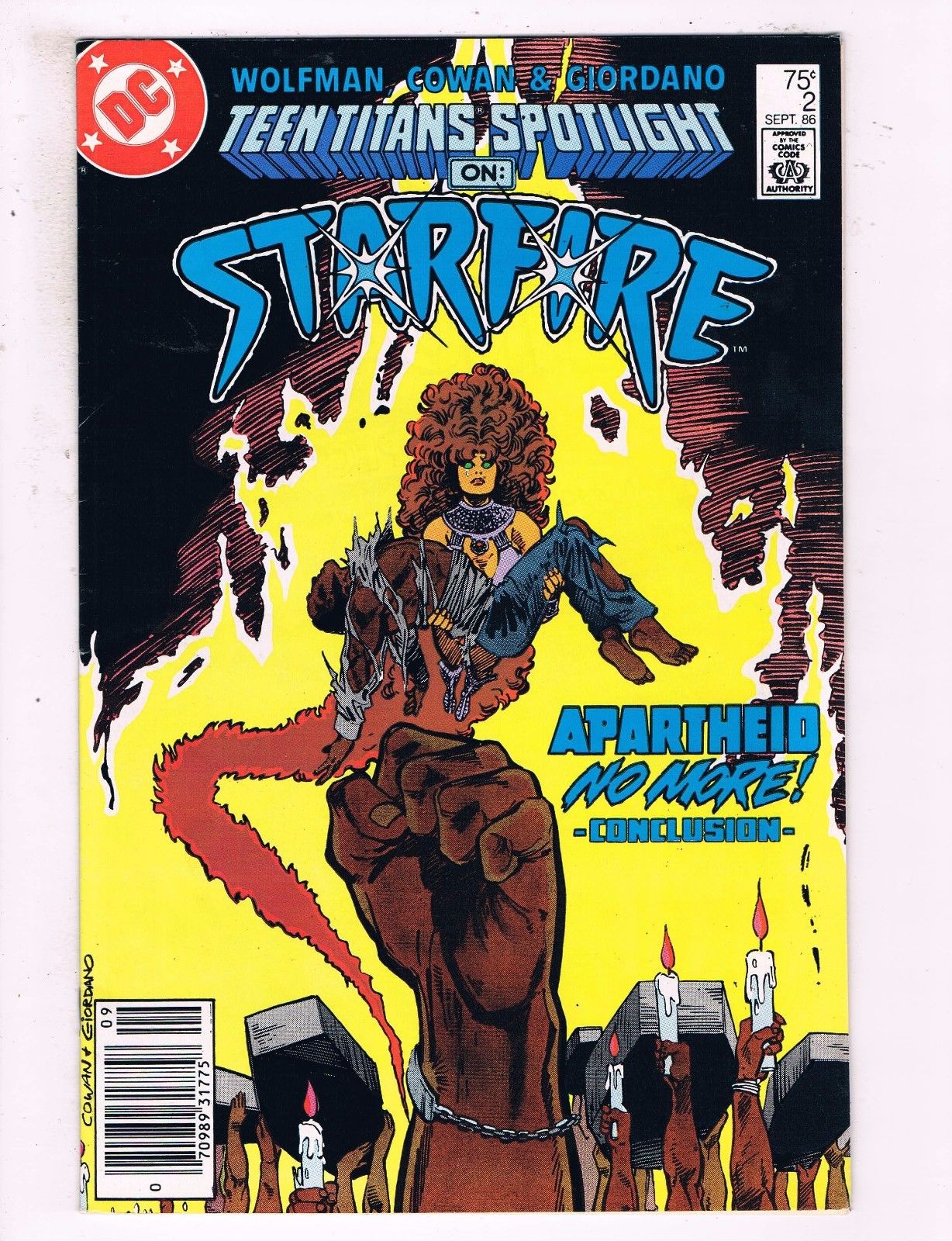 Teen Titans Spotlight On Starfire #2 VF DC Comics Comic Book Wolfman ...