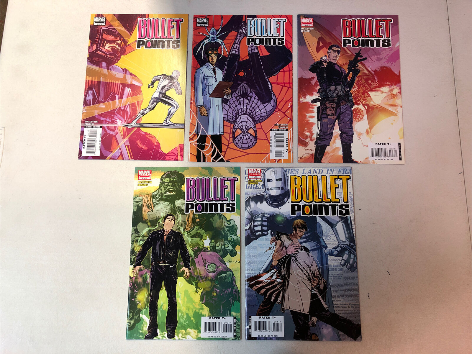 Bullet Points (2006) #1 2 3 4 5 (VF/NM) Complete Set Tommy Lee Edwards ...