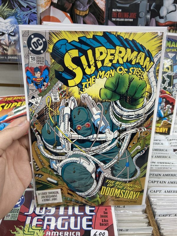 Death of Superman 7pc SET NM 1st Appearance of Doomsday!! 1992-93 ...