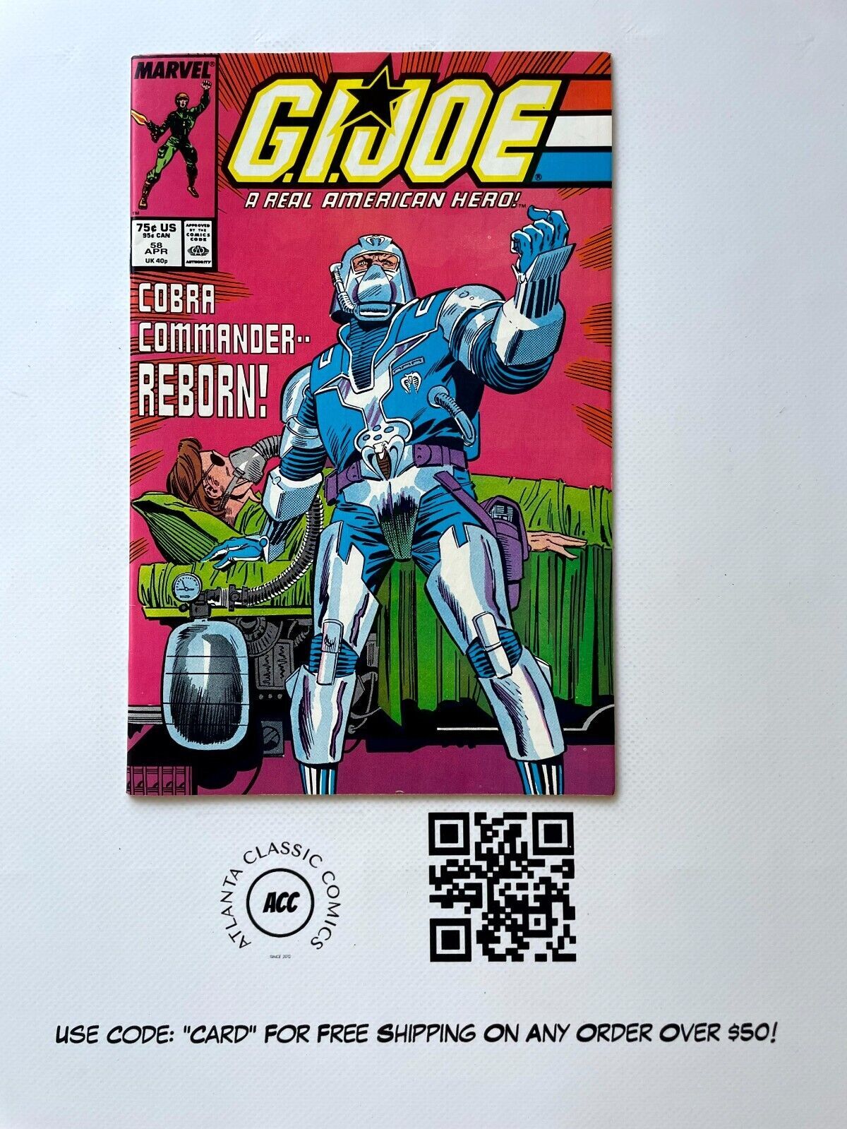 G.I. Joe # 58 NM- Marvel Comic Book Duke Destro Cobra Snake Eyes ...