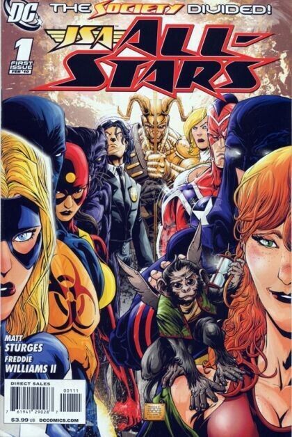JSA All-Stars 2010 series #1 DC Comic Matt Sturges Freddie Williams ii ...