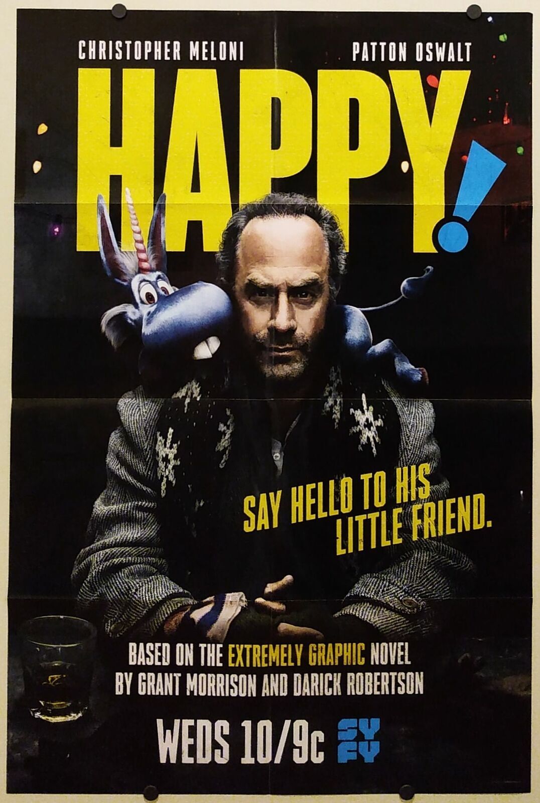 Happy SyFy Show Christopher Meloni 2019 Folded Promo Poster (24x36)New ...