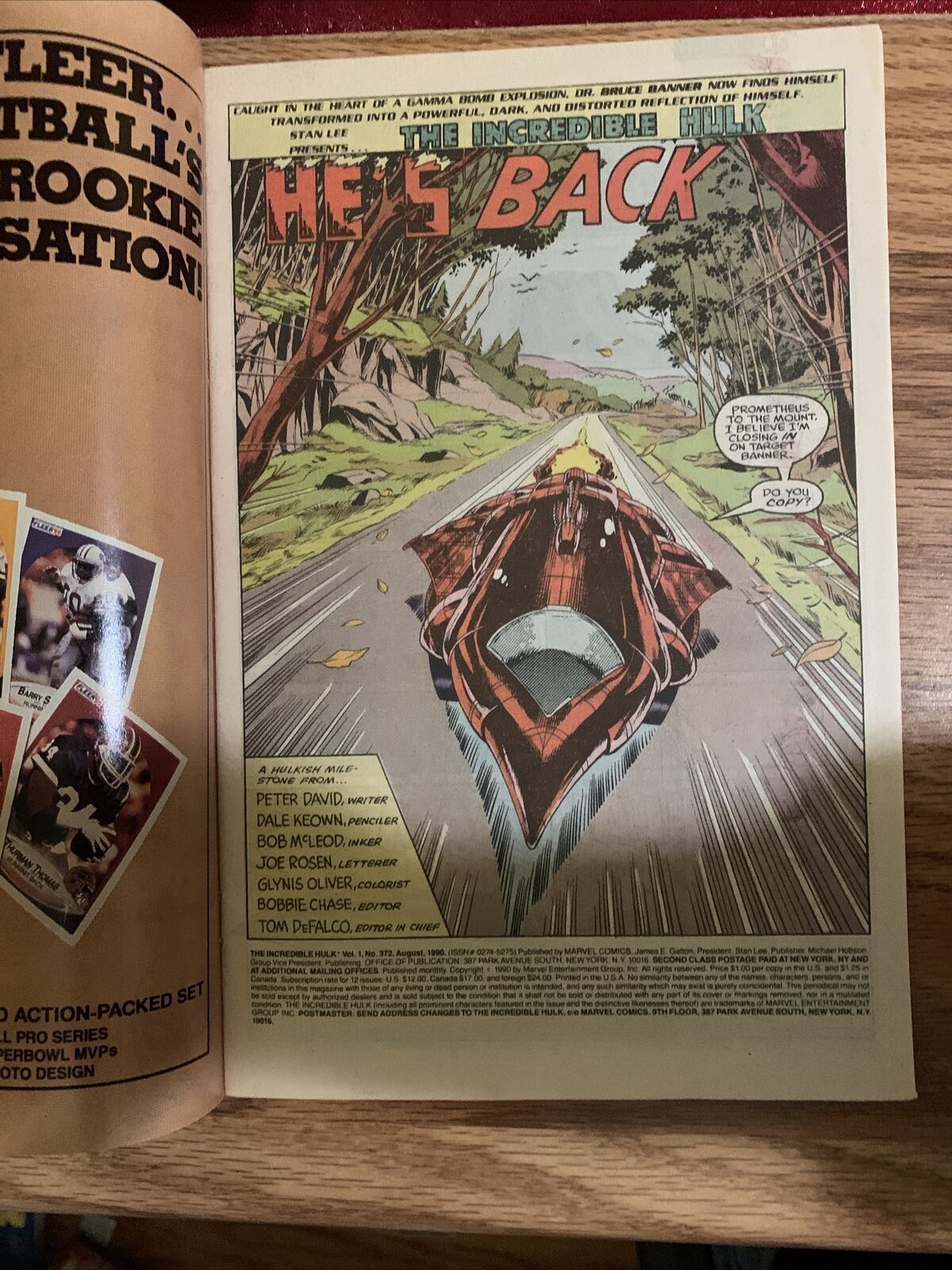 Marvel Comics Incredible Hulk #372 The Return of Green Hulk Dale Keown ...