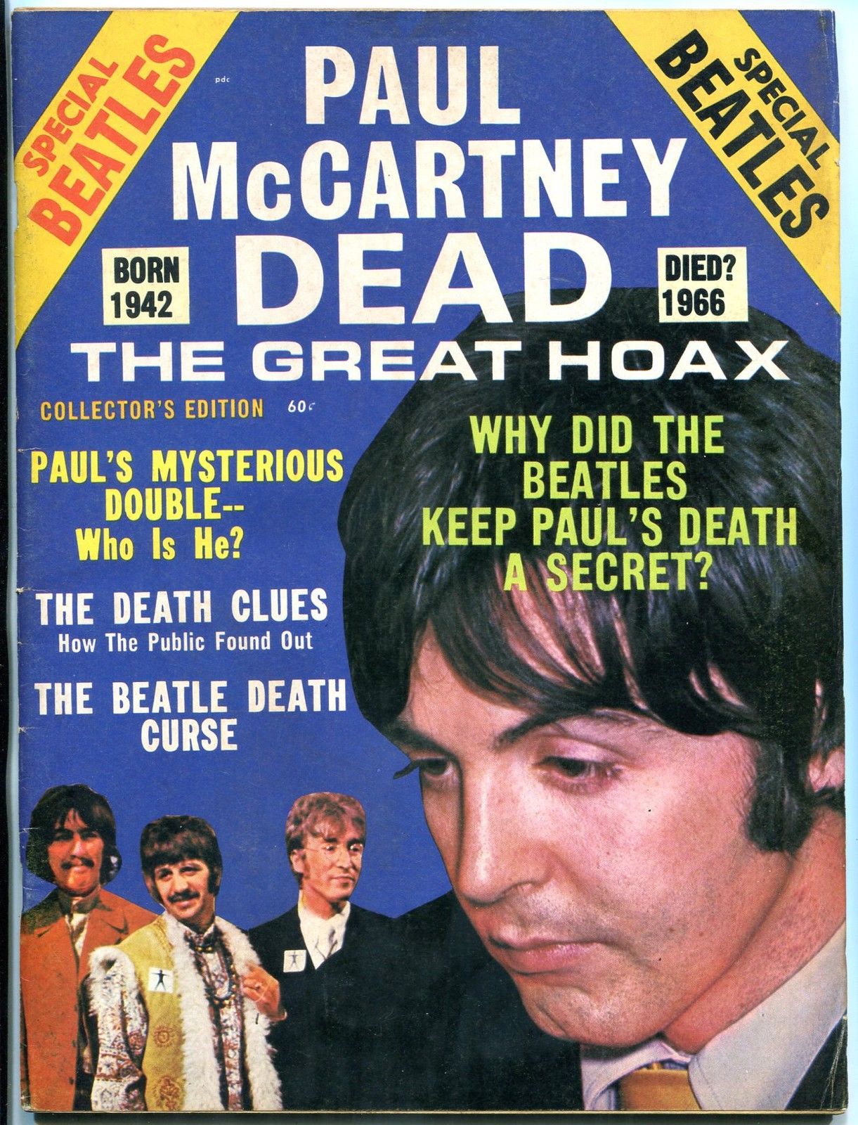 Paul McCartney Dead - The Great Hoax Magazine 1969- BEATLES magazine VF ...