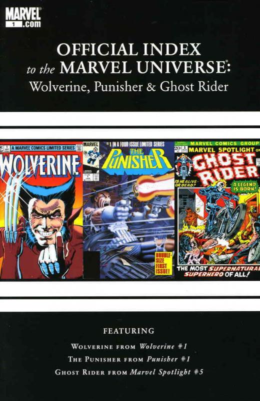 Wolverine, Punisher And Ghost Rider: Official Index to the Marvel ...