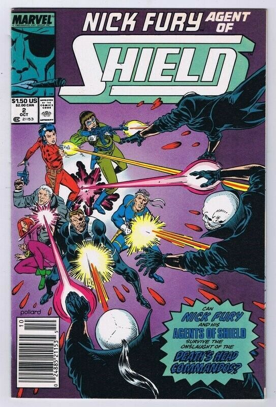 Nick Fury Agent of SHIELD #2 ORIGINAL Vintage 1989 Marvel Comics ...