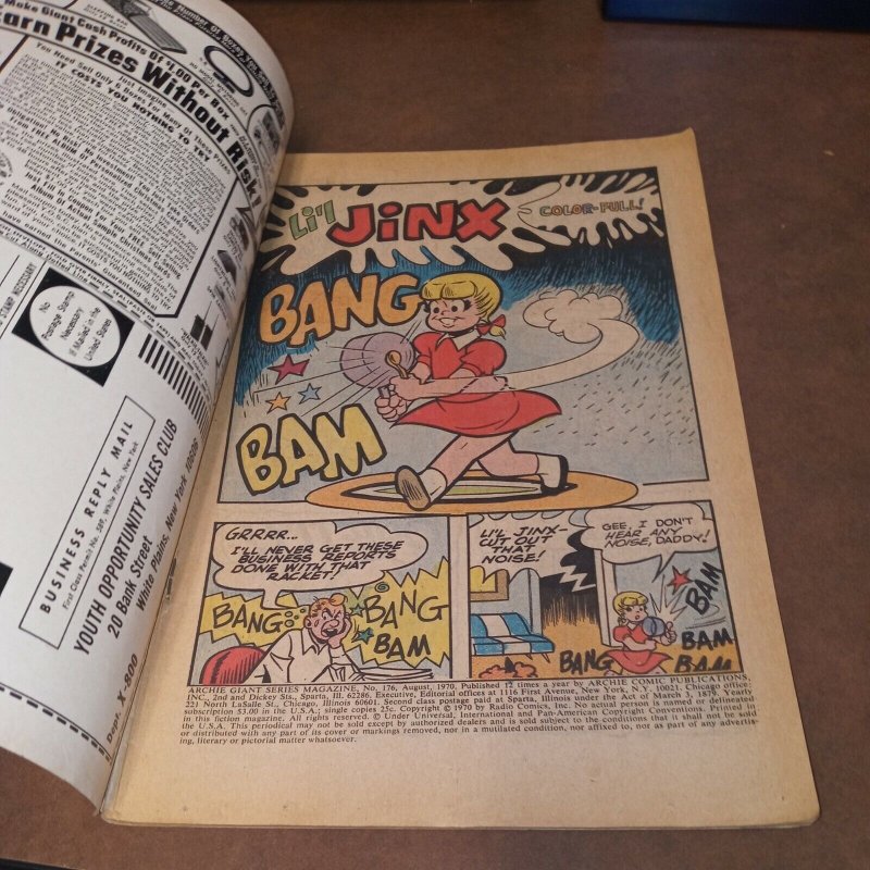 Archie Giant Series #176 ARCHIE 1970 Li'l Jinx bronze age mlj comics ...