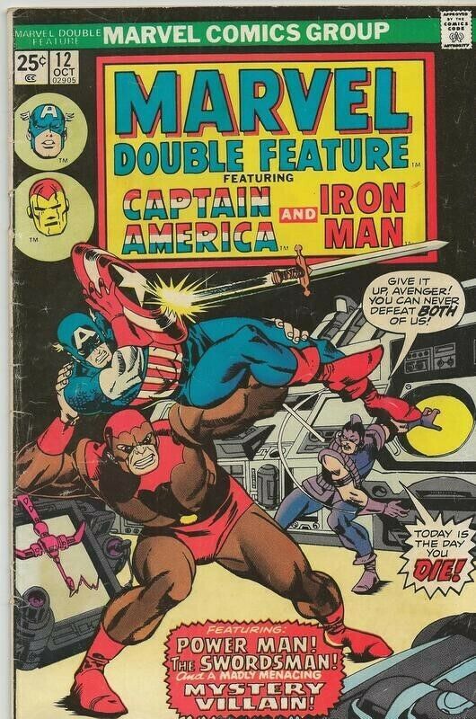 Marvel Double Feature #12 ORIGINAL Vintage 1975 Marvel Comics Capt ...