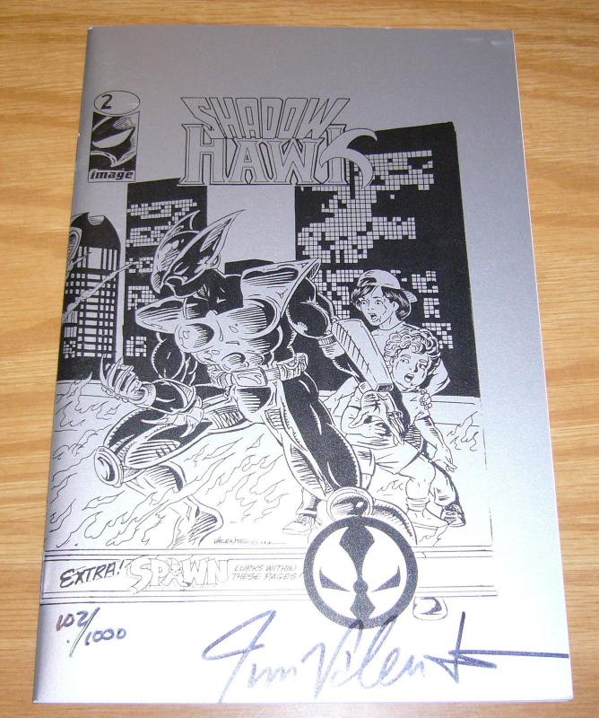 Shadowhawk Ashcan #2 VF/NM signed by jim valentino (102 of 1000) spawn ...