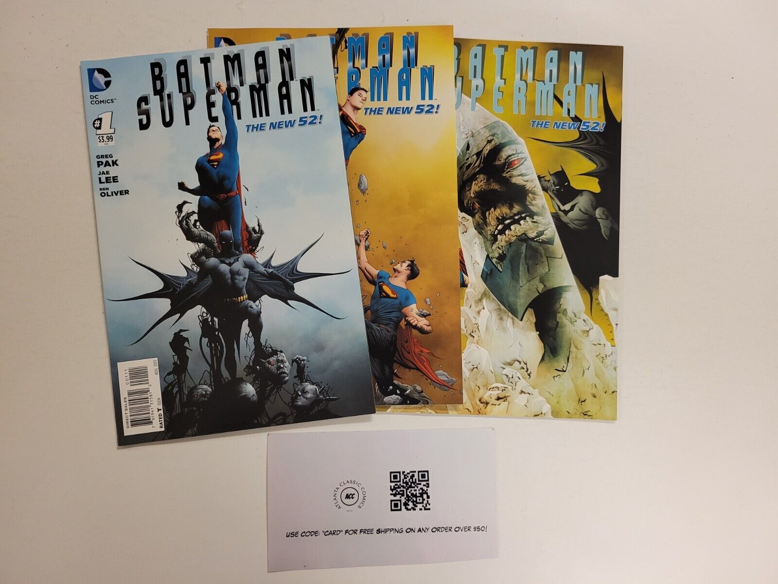 3 Batman Superman DC Comic Books #1 2 3 New 52 Pak Lee 91 TJ4 ...
