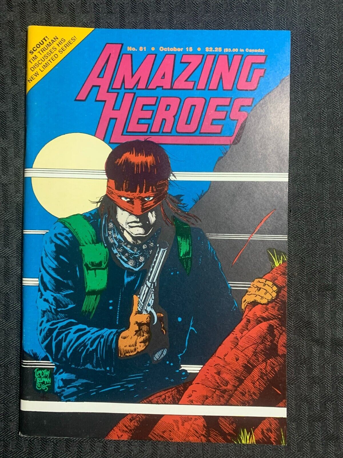 1985 AMAZING HEROES Comic Magazine #81 FVF 7.0 Tim Truman Scout | Comic ...
