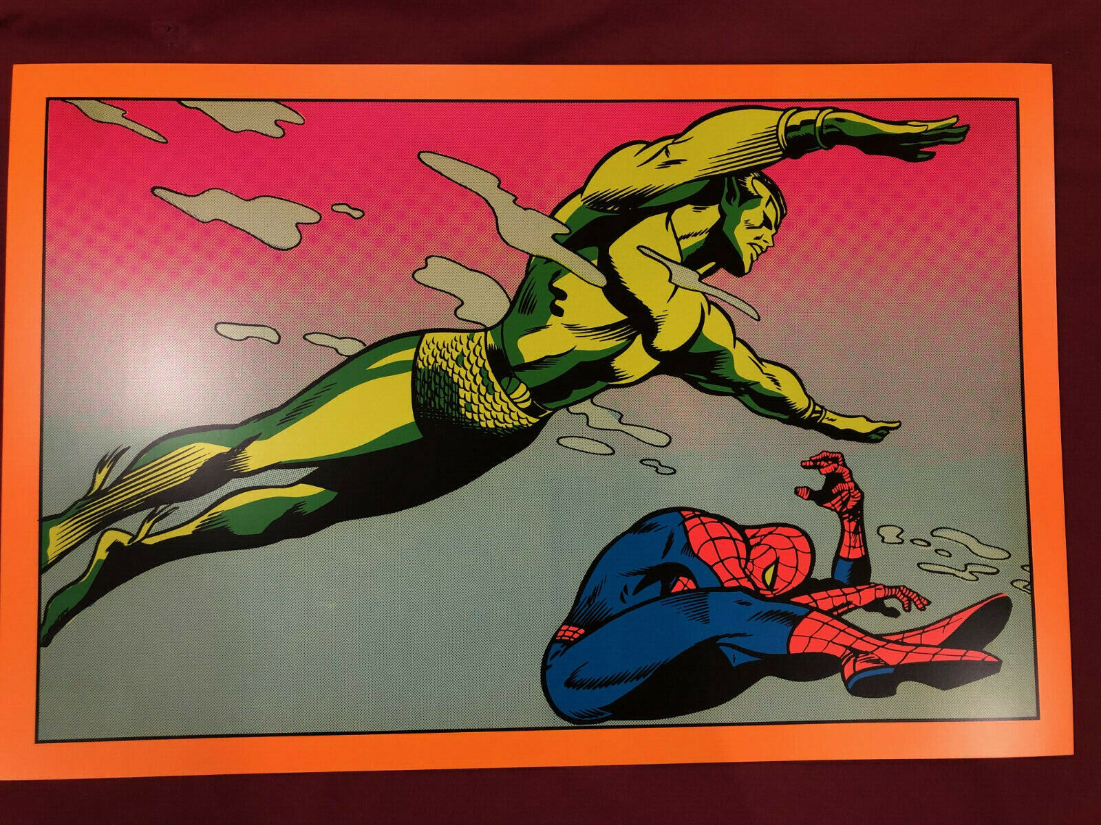 Spider-Man Prince Namor Sub-Mariner Giant 20x30" Black Light Poster ...