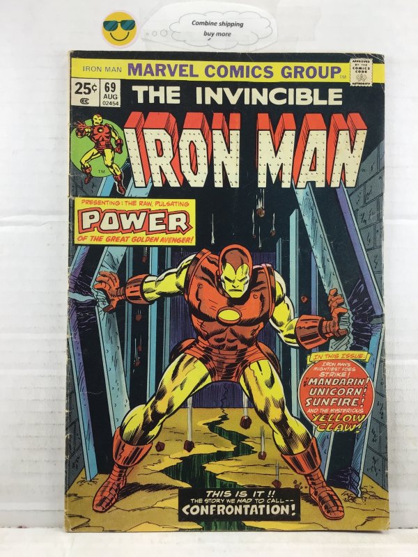 Iron Man #69 (1974) with Marble value stamp. Centerfold detach | Comic ...