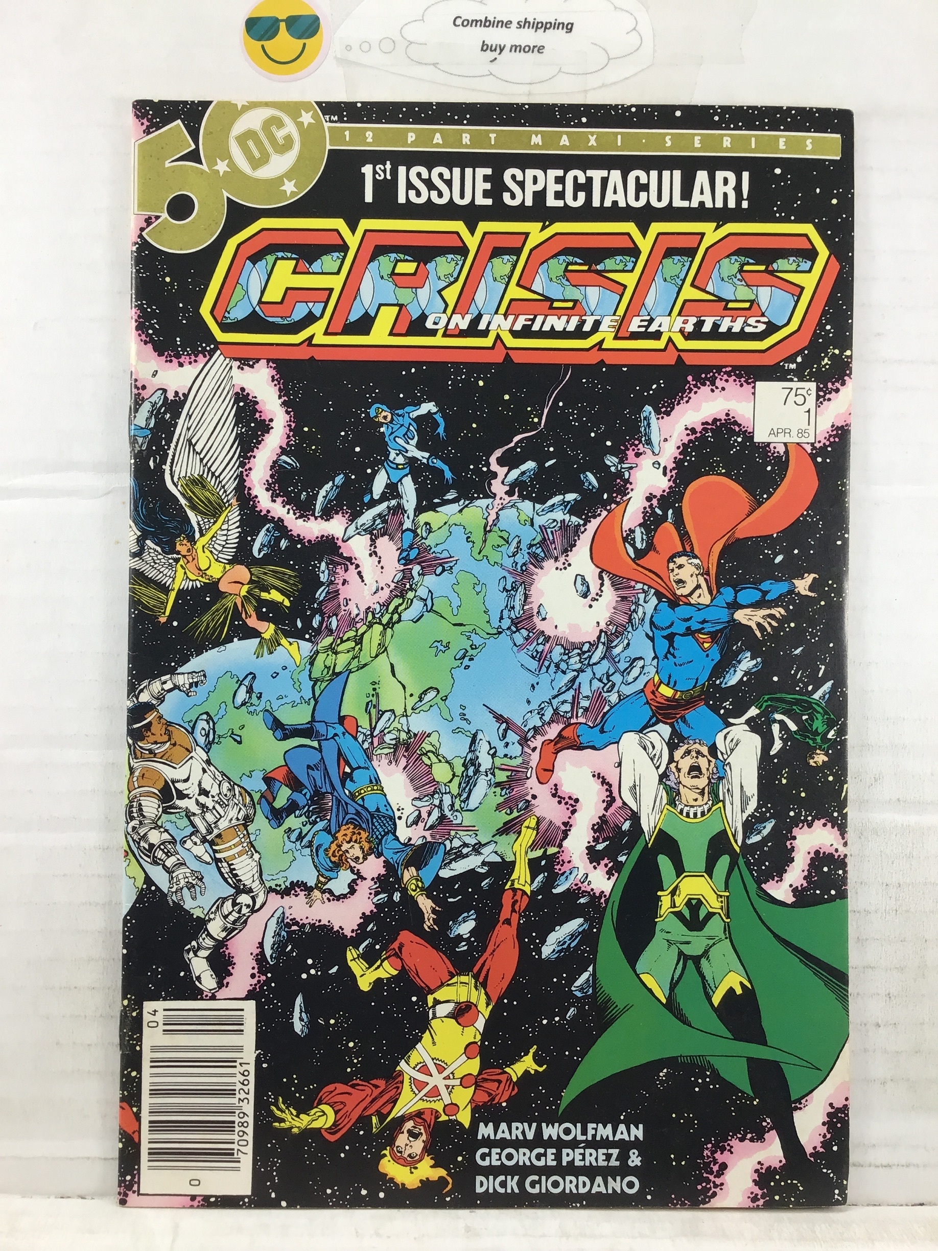 Crisis on Infinite Earths #1 (1985) key Blue beetle ted cord 1st ...