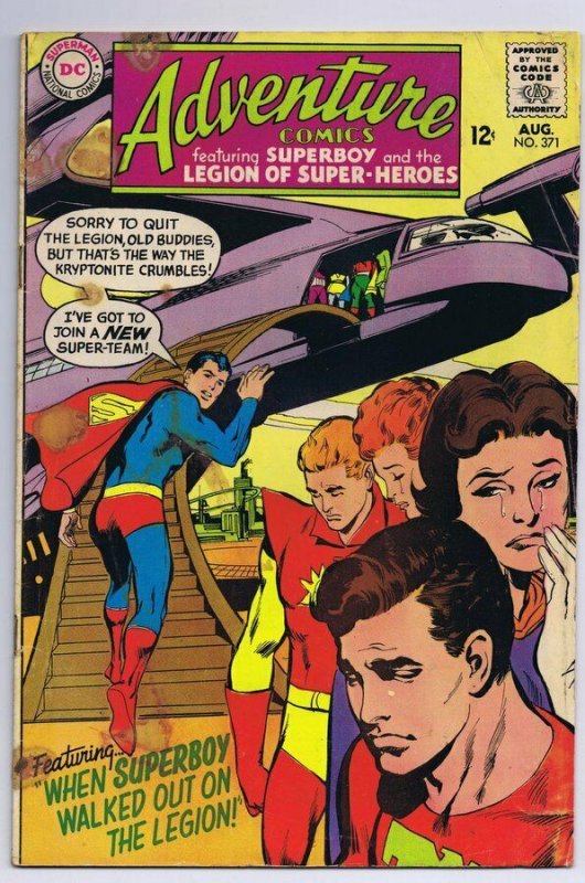 Adventure Comics #371 ORIGINAL Vintage 1968 DC Comics Intro Chemical ...
