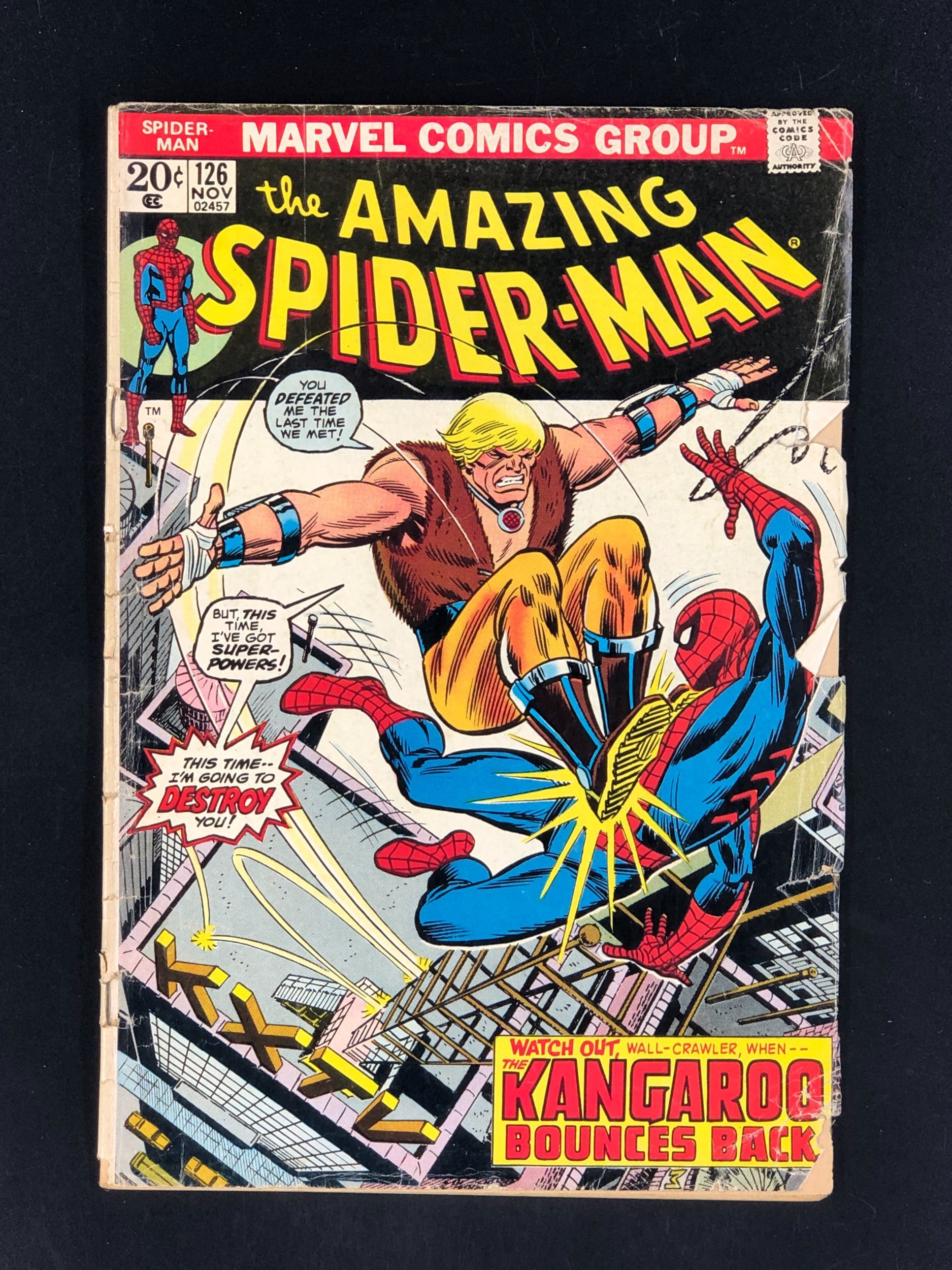 The Amazing Spider-Man #126 (1973) GD Torch and Kangaroo appearance ...