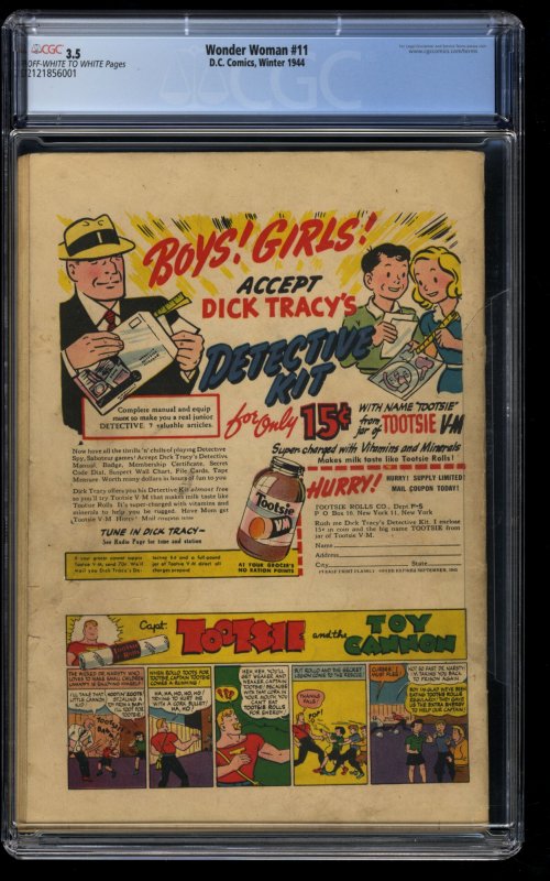 Wonder Woman #11 CGC VG- 3.5 Off White to White 1st Hypnota! | Comic ...