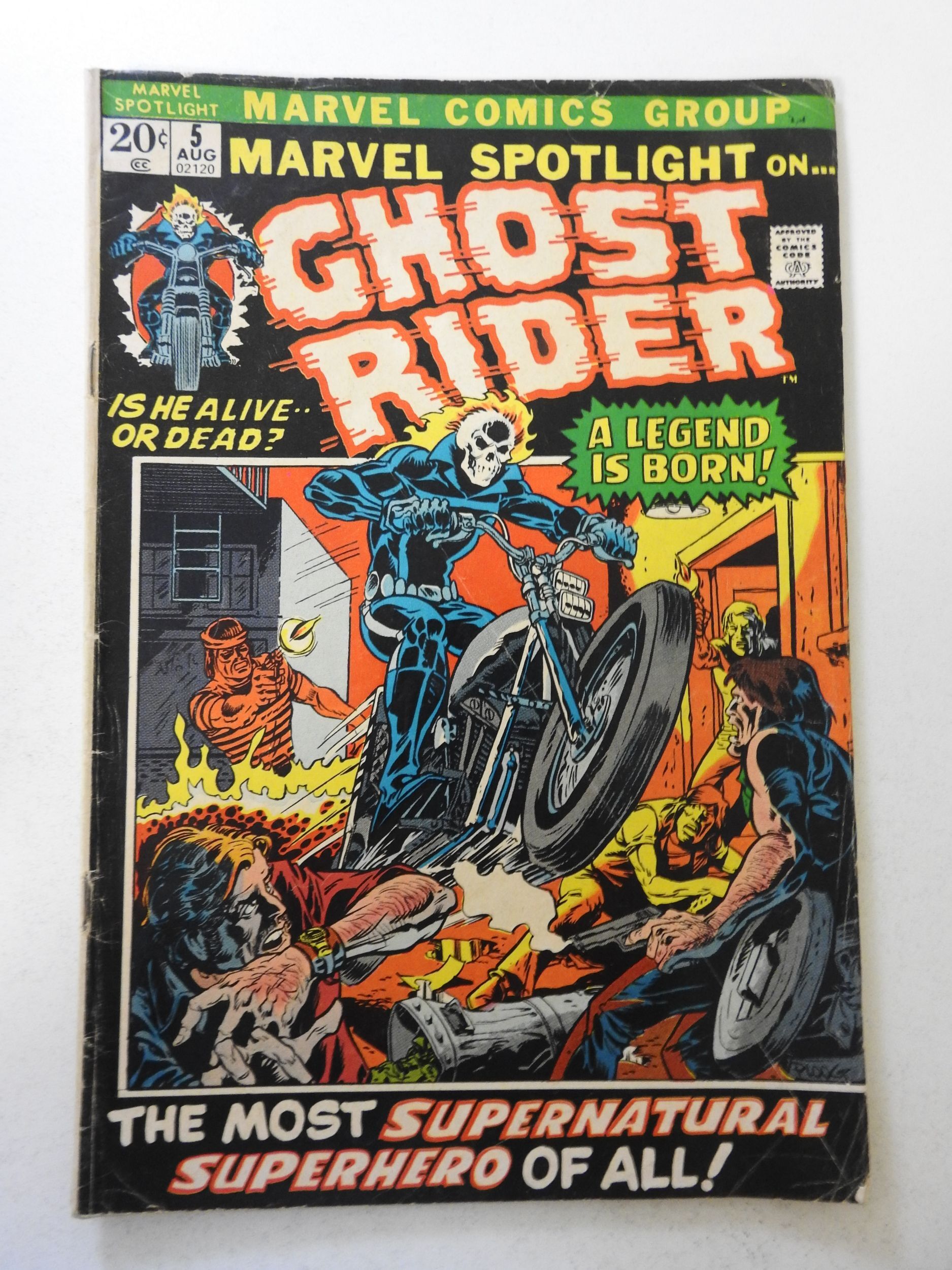 Marvel Spotlight #5 VG Condition 1st App of the Ghost Rider! moisture ...